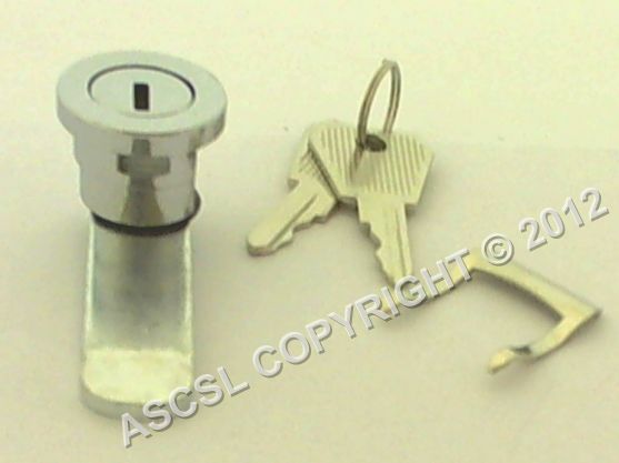 Door lock c/w 2 keys - Polar G593 G598 Upright Fridge Fits Many Models...